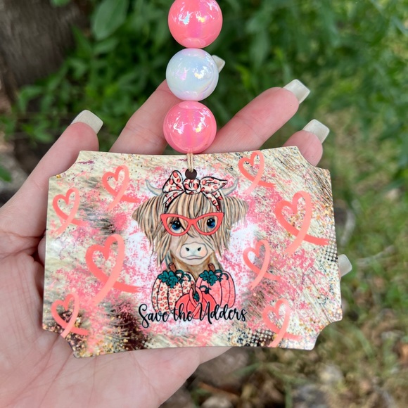 Hand Crafted | Other | Save The Udders Heifer Cow Rear View Mirror Car ...